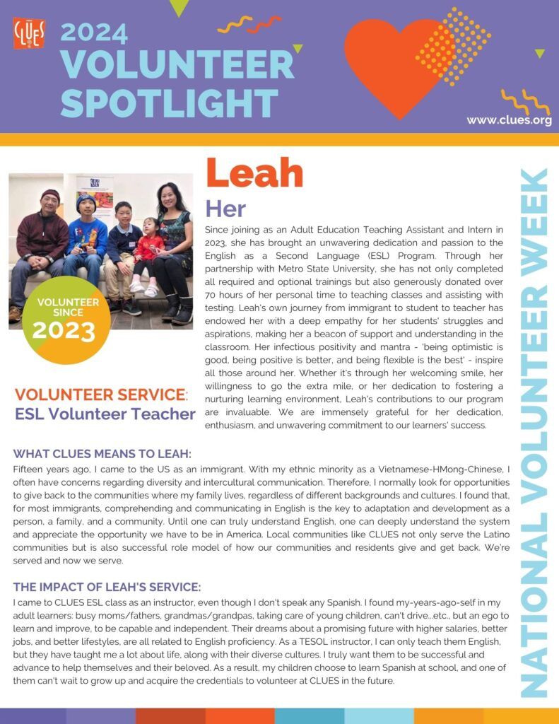 CELEBRATING NATIONAL VOLUNTEER WEEK 2024! - Comunidades Latinas Unidas ...